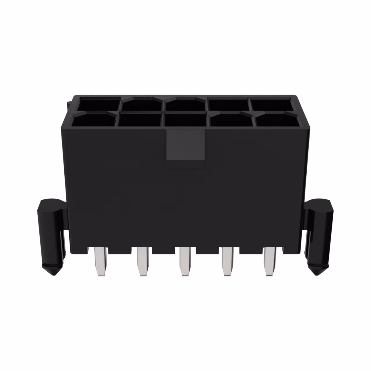 Mini-Fit Versa Color Header, Dual Row, Vertical, with Snap-in Plastic Peg PCB Lock, 10 Circuits, Nylon 6/6, UL 94V-0, Tin (Sn) Plating, Glow-Wire Capable, Black for sale