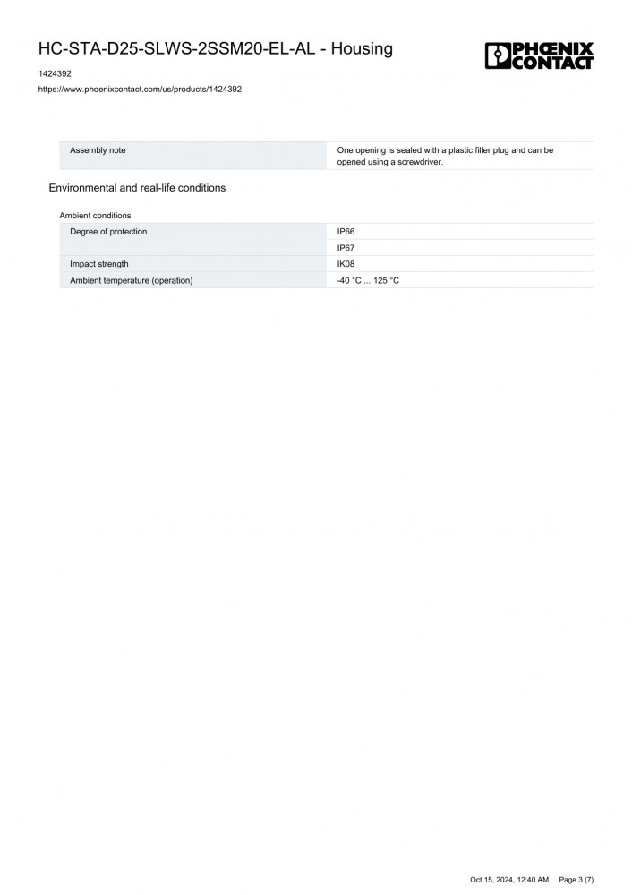 Phoenix Contact 1424392 technical document page 3
