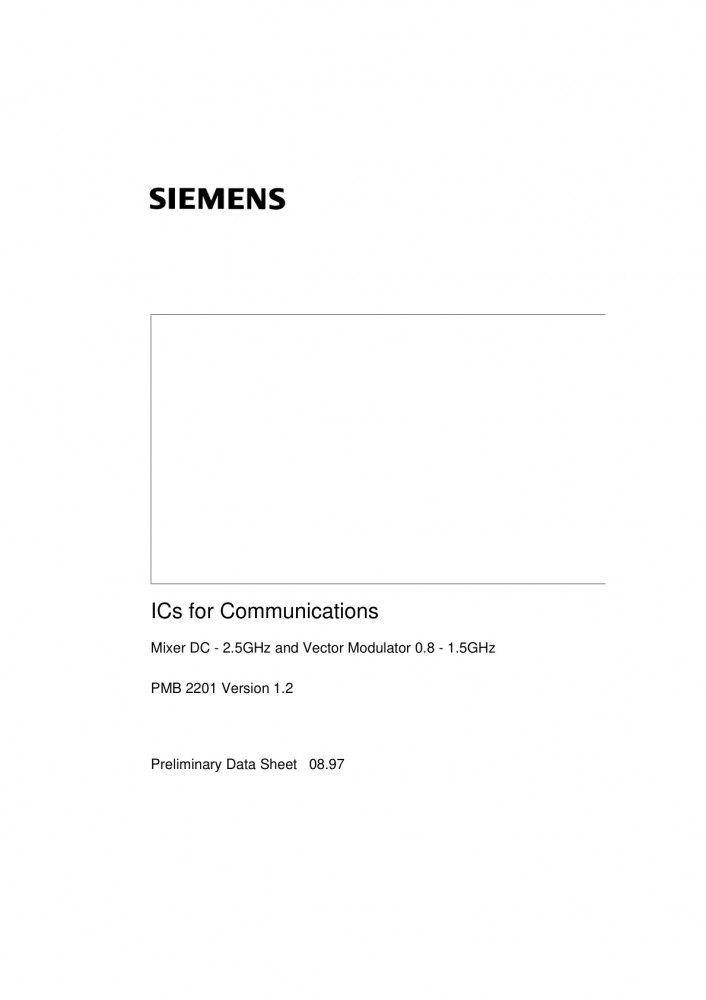 PMB 2201 datasheet page 1