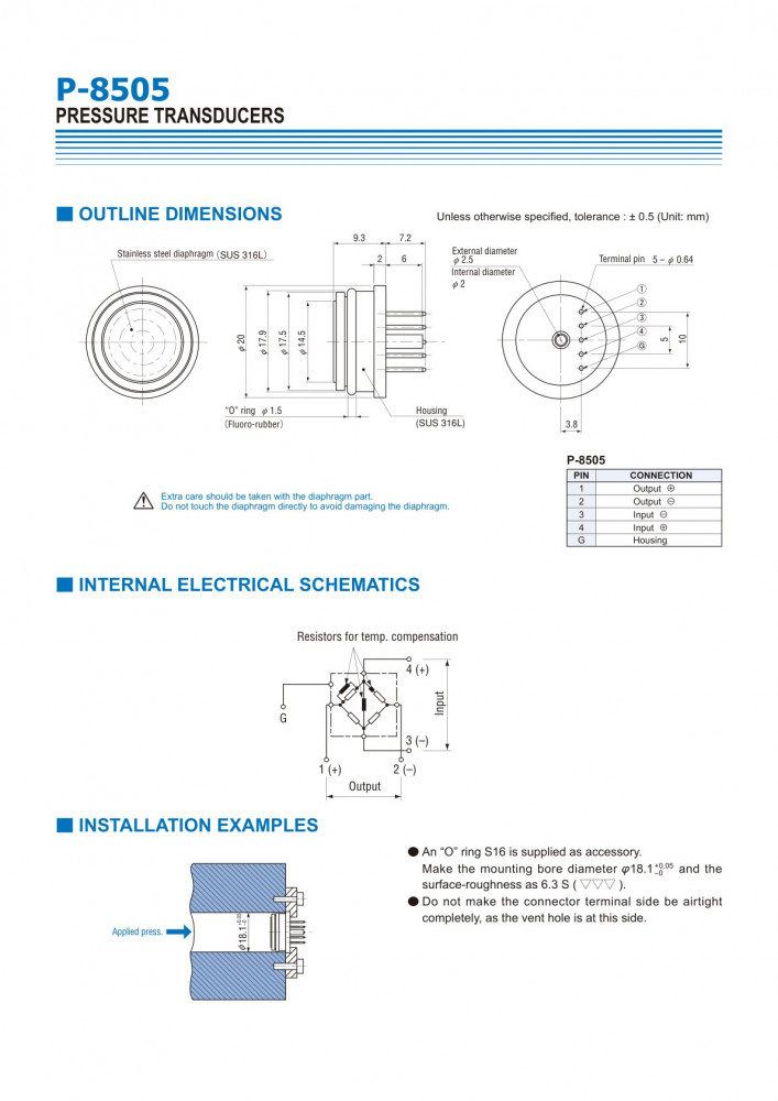 P-8505 technical document page 3