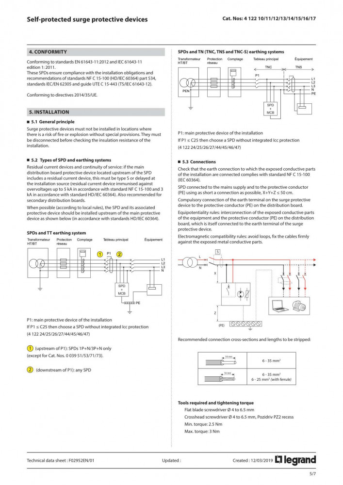 Legrand SPD technical document page 5