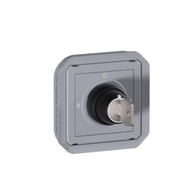 Plexo - Ronis key-operated switch 3 positions - Grey mechanism - IP55 dust and water protected - 250V AC 10A push-in clamp connection for sale