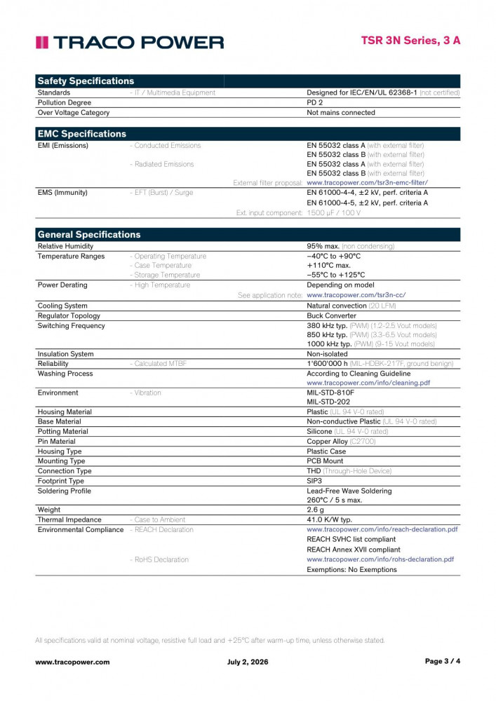 TSR 3N technical document page 3