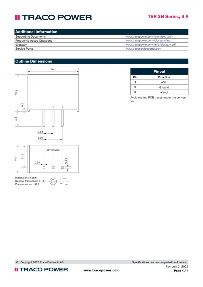 TSR 3N technical document page 4
