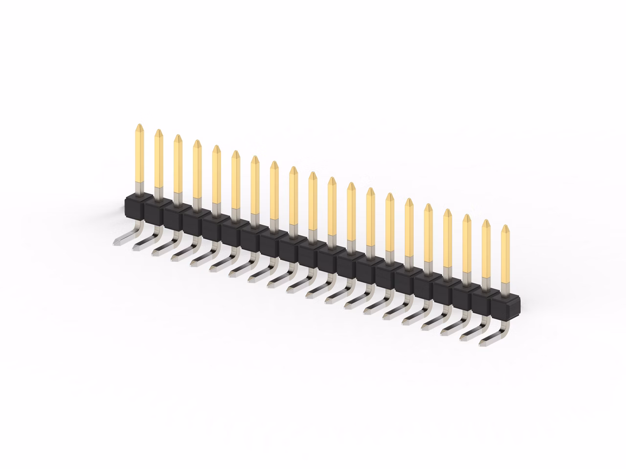 KK 254 Breakaway Header, Right-Angle Surface Mount Compatible, 20 Circuits, 0.38µm Gold (Au) Plating, Mating Pin Length 8.23mm, Bag for sale