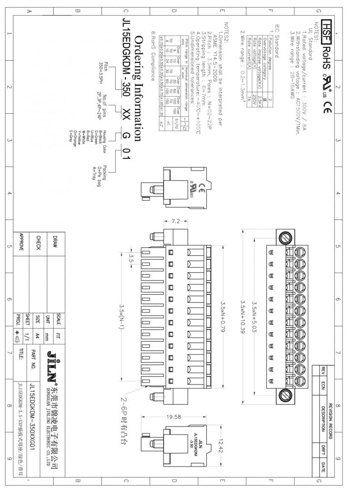 JILN JL15EDGKDM-35004G01 technical drawing