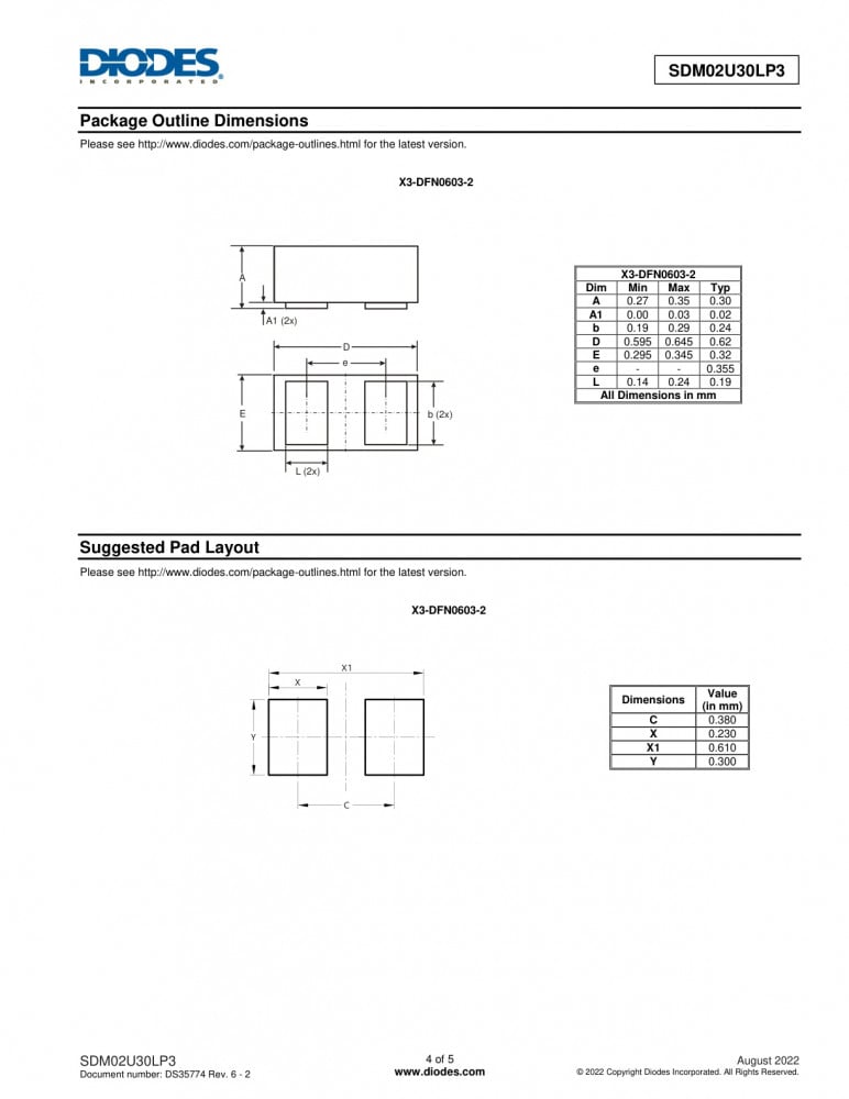 SDM02U30LP3-7B technical document page 4