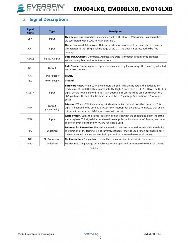 Everspin technical document page 10