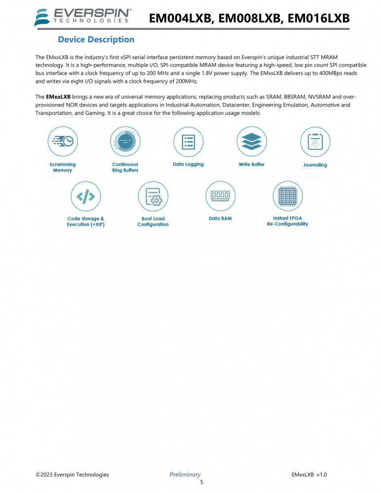 Everspin technical document page 5