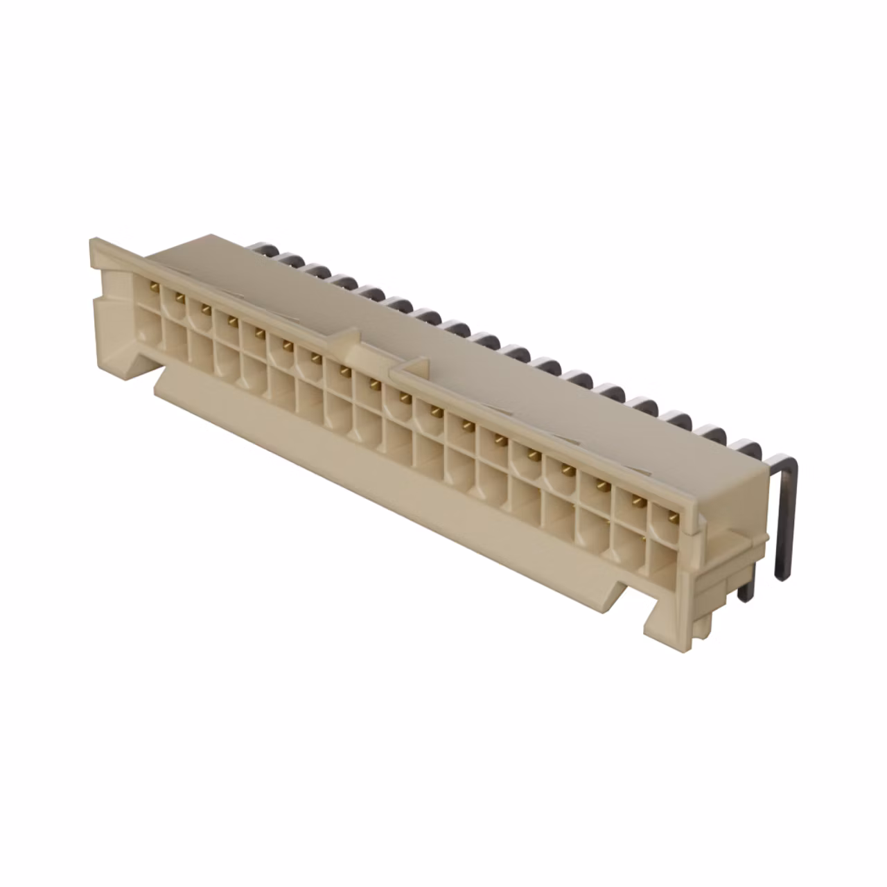 Mini-Fit BMI First Mate / Last Break Header, 4.20mm Pitch, Dual Row, Right-Angle, with Snap-in Plastic Peg, 36 Circuits, LCP, UL 94V-0, Gold (Au) Plating for sale