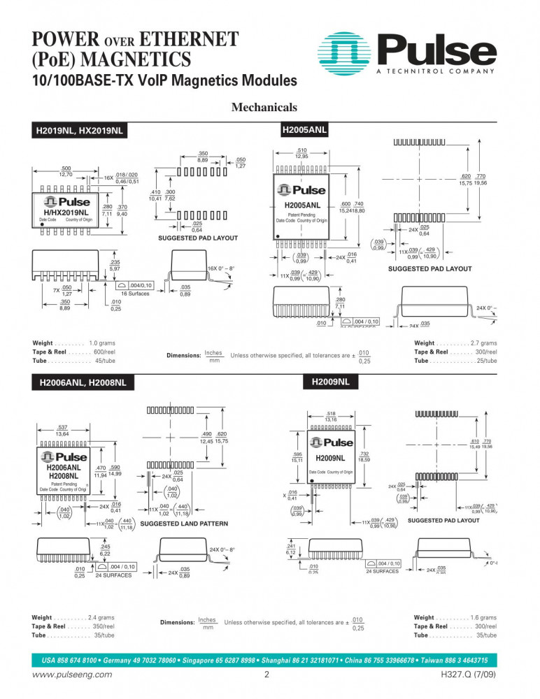 HX2019NLT datasheet page 2