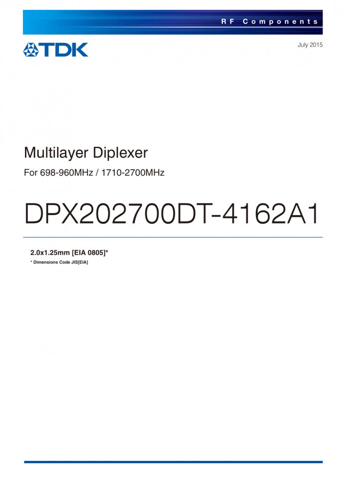 DPX202700DT-4162A1 datasheet page 1
