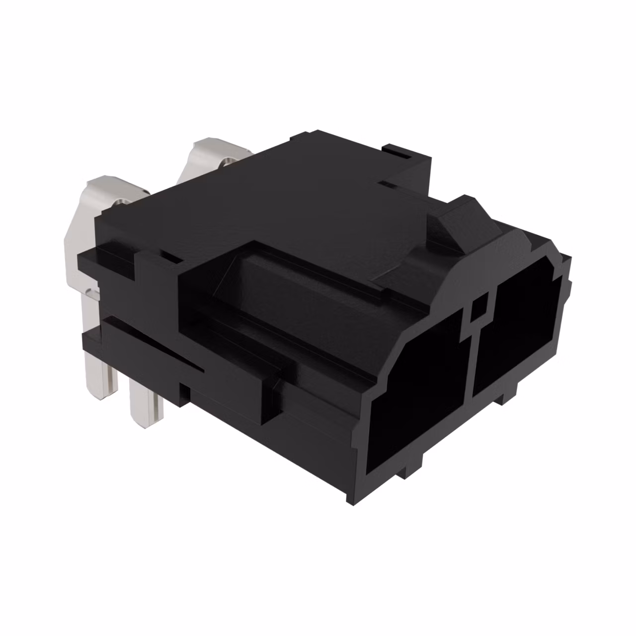 Mini-Fit Sr. Right-Angle Header, 10.00mm Pitch, Single Row, 4 Circuits, 3.50mm Tail Length, for 1.57mm PCB, 0.76µm Gold (Au) Plating, with Clip