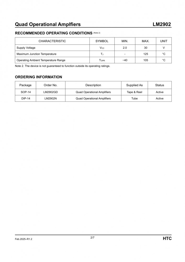 LM2902N datasheet page 2