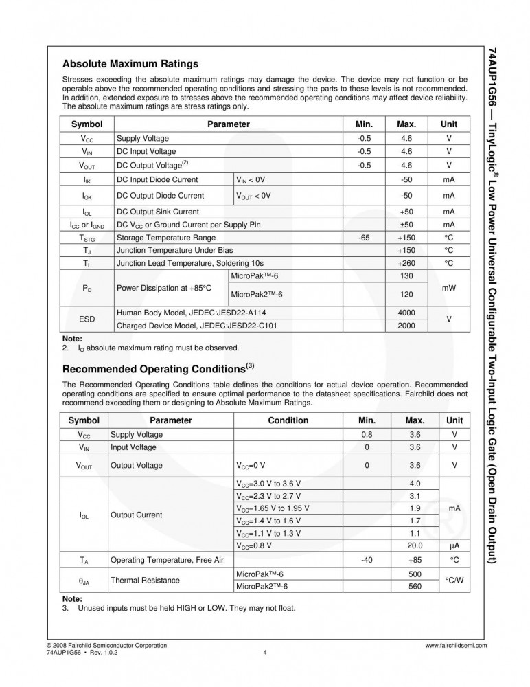 74AUP1G56 datasheet page 5