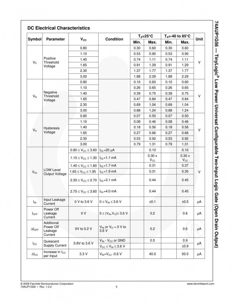 74AUP1G56 datasheet page 6