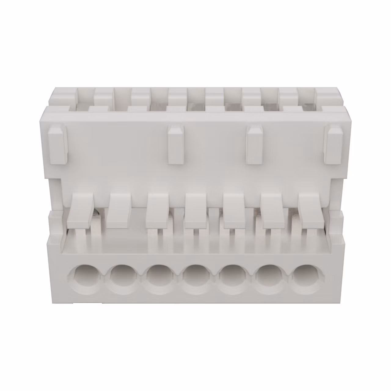 Appli-Mate RAST 2.5 IDT Housing, 2.50mm Pitch, Direct/Indirect, Female, 7 Circuits, Position Keys B, C, E and G Removed, Voided Circuit 2, Blue Color Stripe for sale