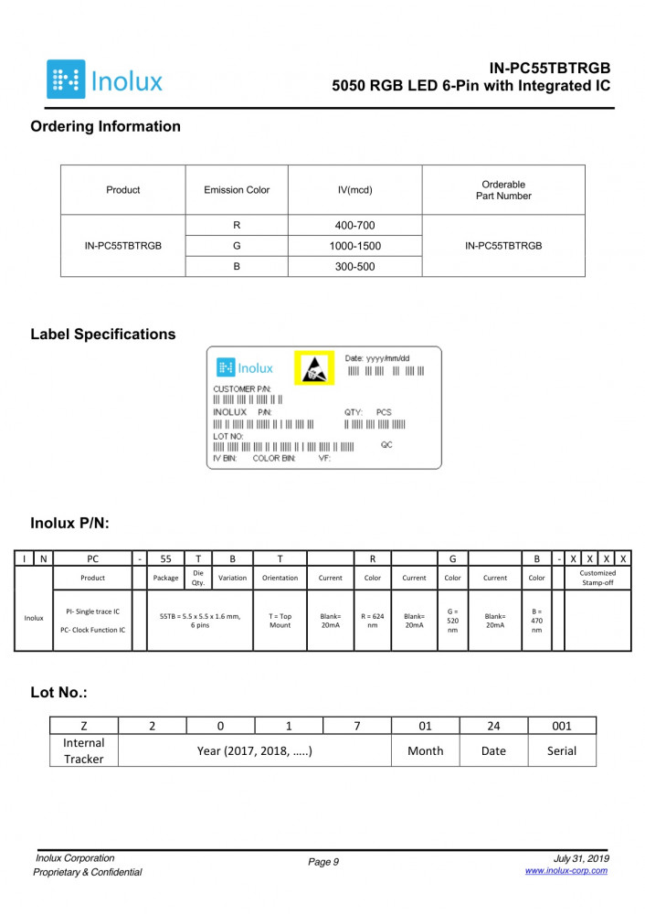 IN-PC55TBTRGB datasheet page 9