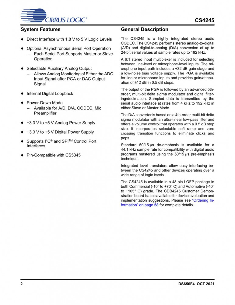 CS4245 technical document page 2
