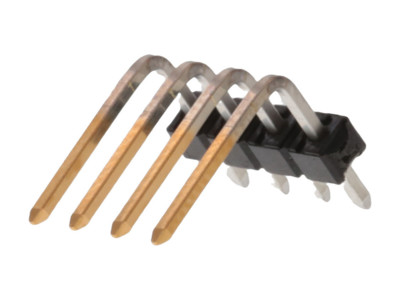 KK 254 Breakaway Header, Right-Angle, 4 Circuits, 0.38µm Gold (Au) Plating, Mating Pin Length 10.29mm, Bag for sale