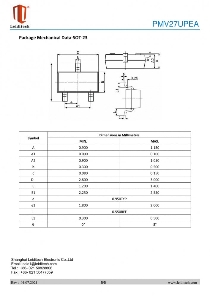 PMV27UPEA datasheet page 5