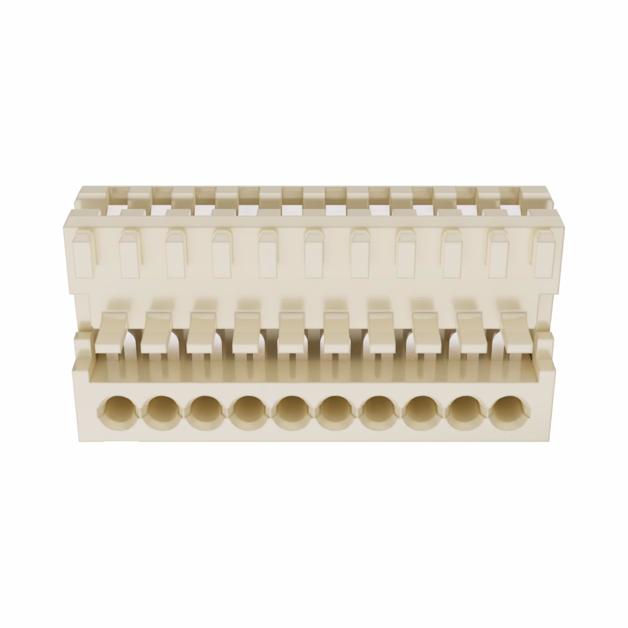 Appli-Mate RAST 2.5 Connector, 2.50mm Pitch, Female, 10 Circuits, Open Endwalls, Tin Plating for sale