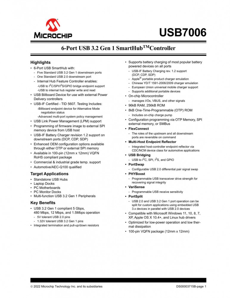 USB7006 document page 1