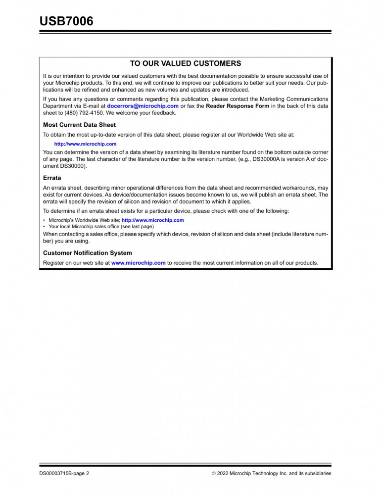 USB7006 document page 2