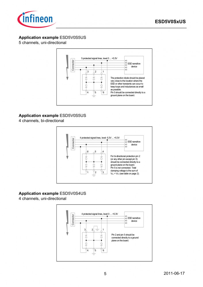 Infineon ESD5V0S4US datasheet page 5