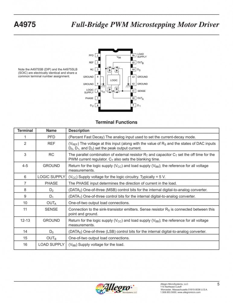 A4975 datasheet page 5