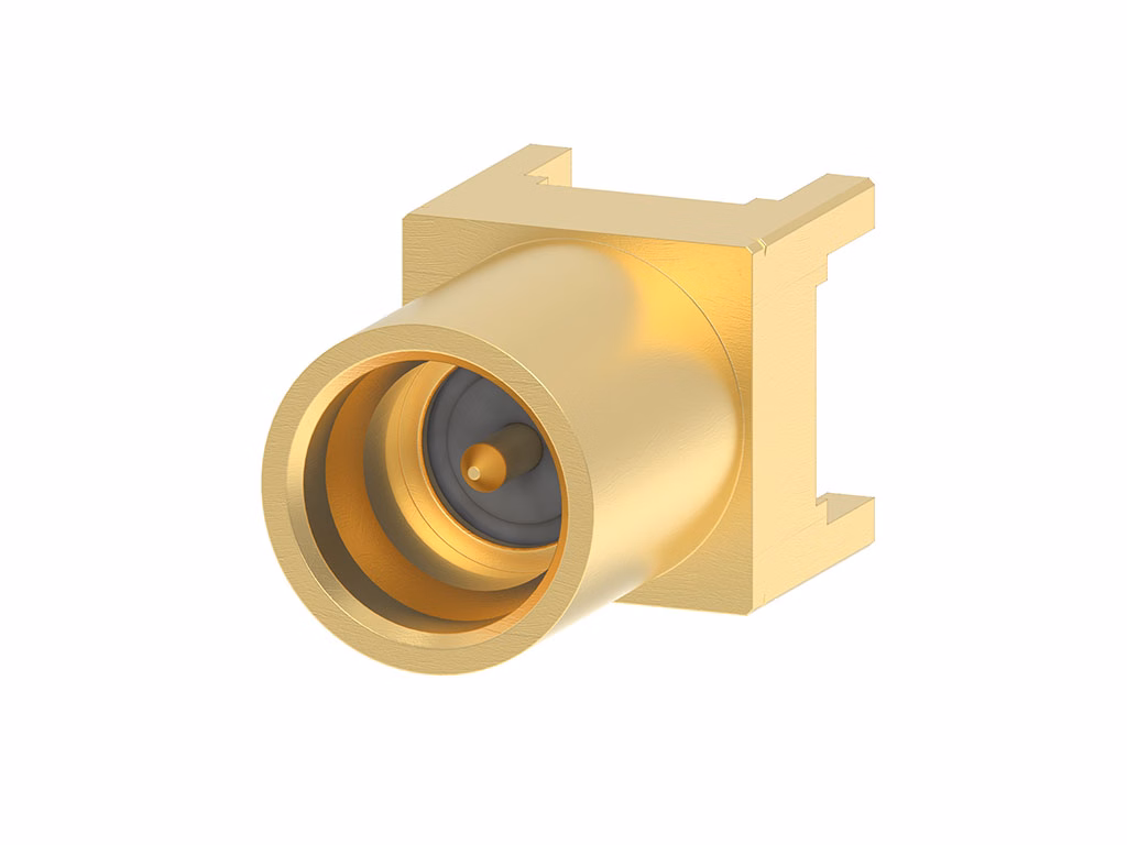 SMP-MAX Plug, Straight, Smooth Bore, Catchers Mitt, PCB, Vertical Surface Mount Technology, Tray, 50 Ohms