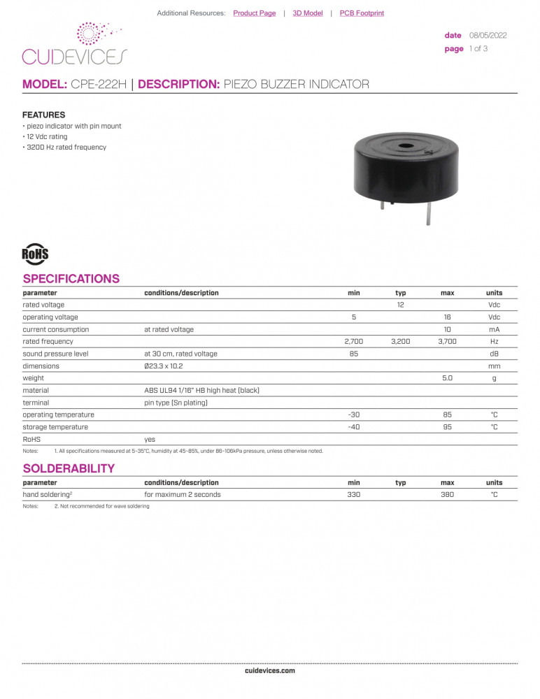 CPE-222H product features and specifications