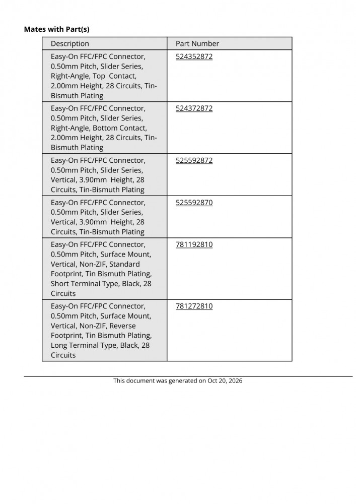 MOLEX 151660313 product drawing, preview page 3