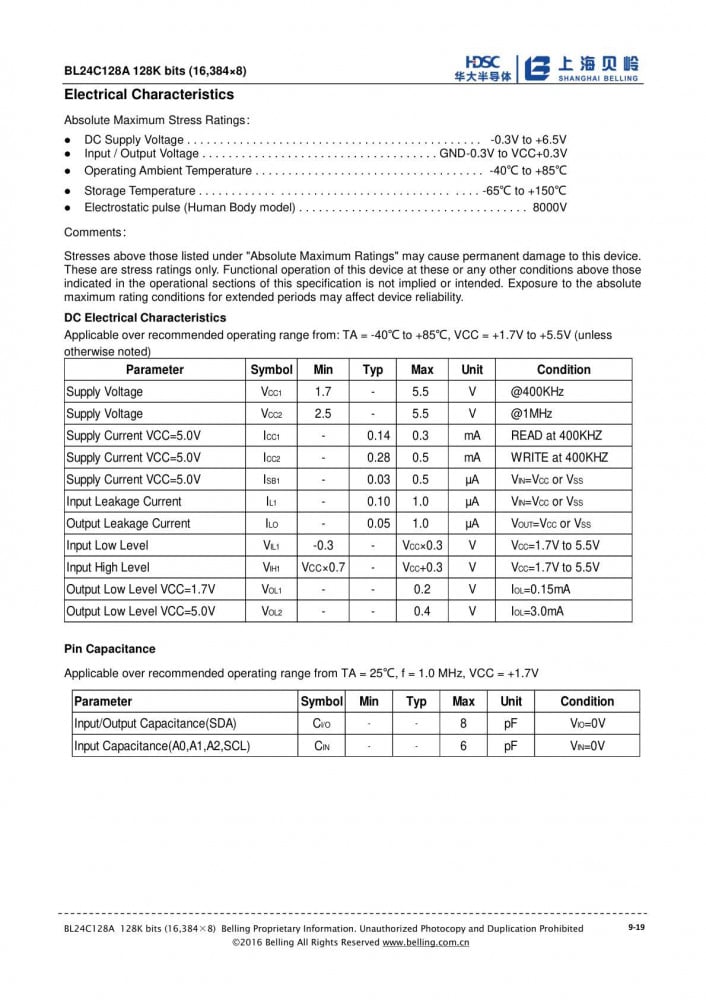 BL24C128A-NTRC datasheet page 9