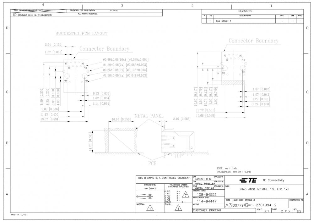 TE Connectivity 1-2301994-2 drawing page 2