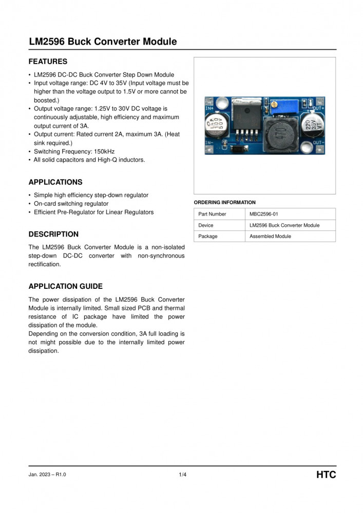 MBC2596-01 technical document page 1