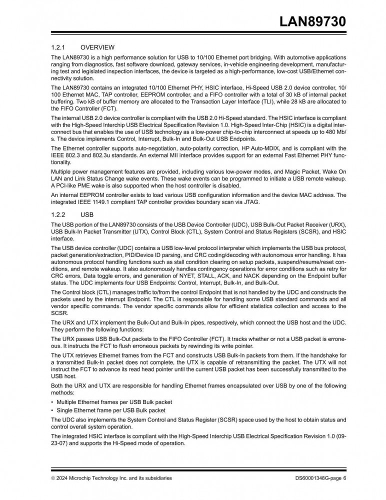 LAN89730 datasheet page 6