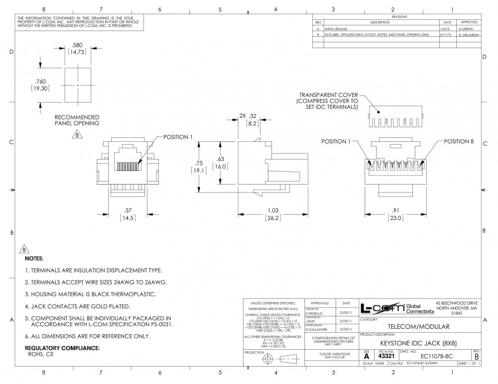 L-com EC1107B-8C technical document preview