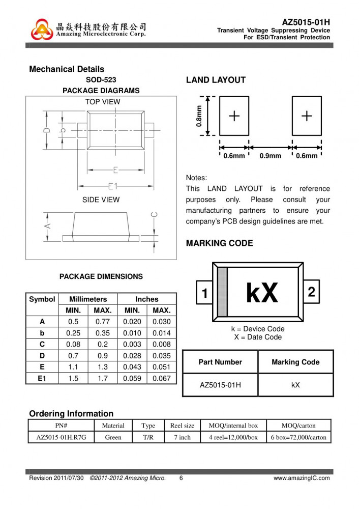 AZ5015-01H datasheet page 6