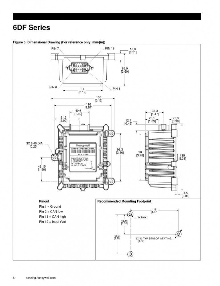Honeywell 6DF datasheet page 6