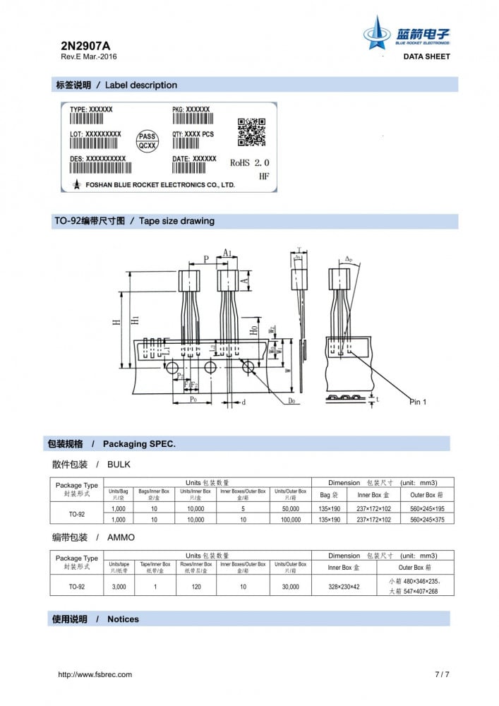 2N2907A datasheet page 7
