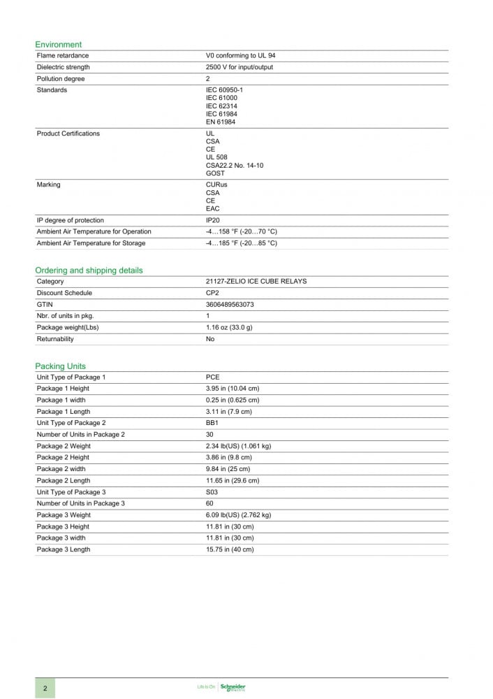 SSL1A12BDPR technical document page 2