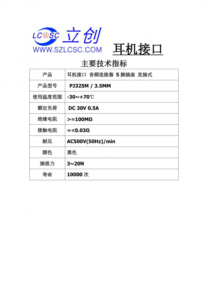 PJ325 technical document page 1