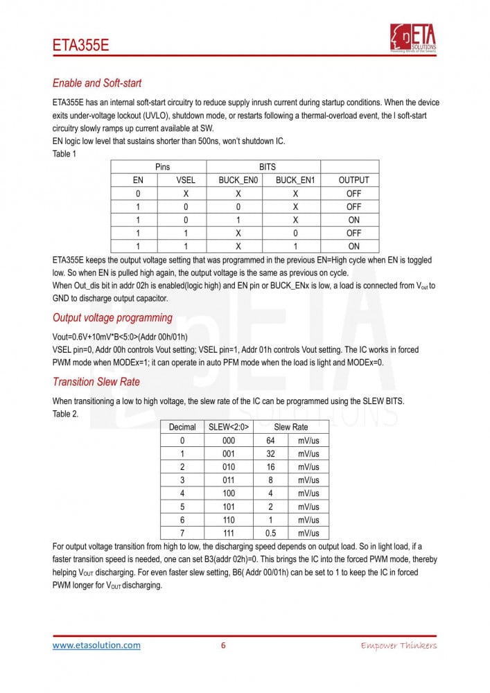 ETA355ECSU datasheet page 6