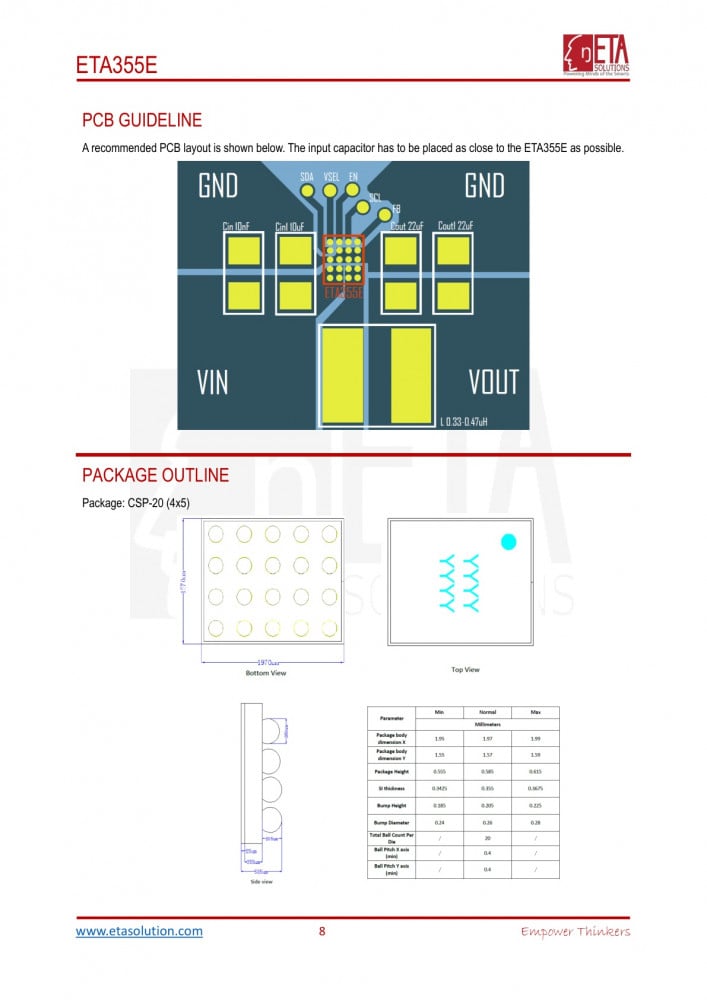 ETA355ECSU datasheet page 8