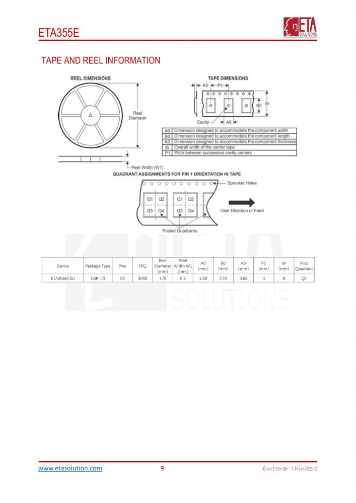 ETA355ECSU datasheet page 9