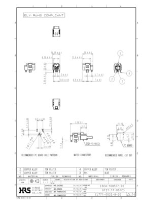 HRS GT21-1P-DS(A) Pluggable Connector Assembly