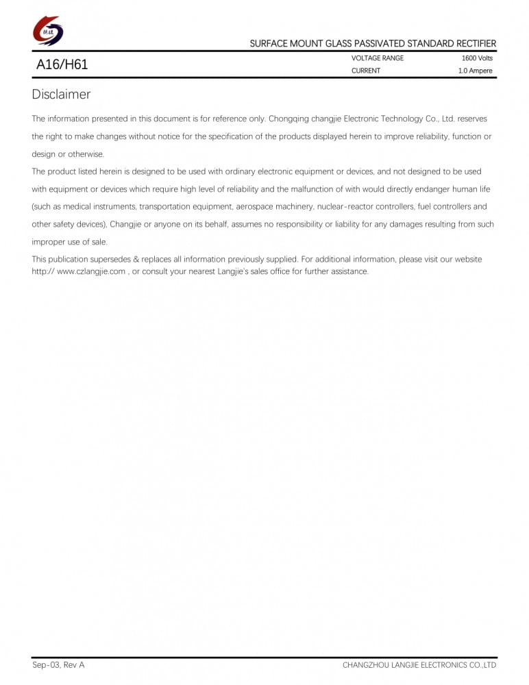 LangJie H61 datasheet page 6