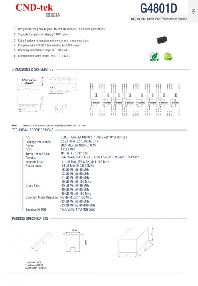 CND-tek G4801D technical document