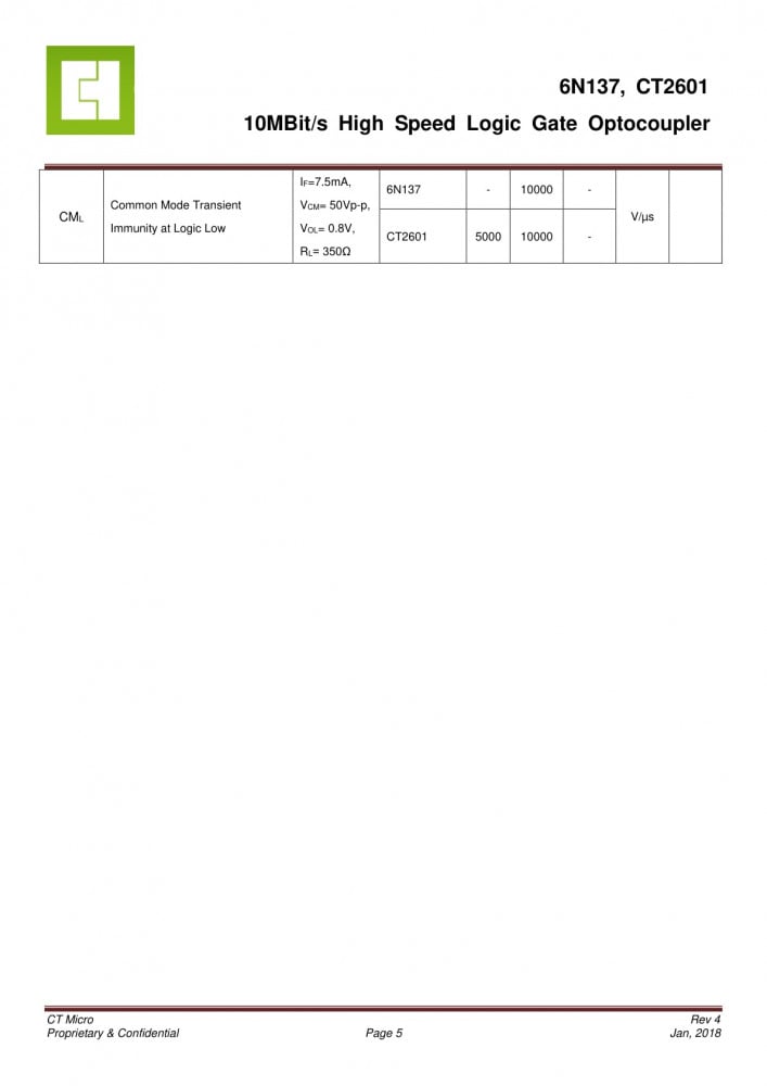 6N137 datasheet page 5